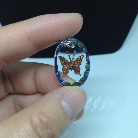 Jewelry | Vintage Glass Butterfly Pendant | Poshmark